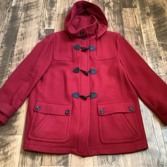 Eddie Bauer | Jackets & Coats | Vintage Eddie Bauer Red Toggle Coat Xl ...